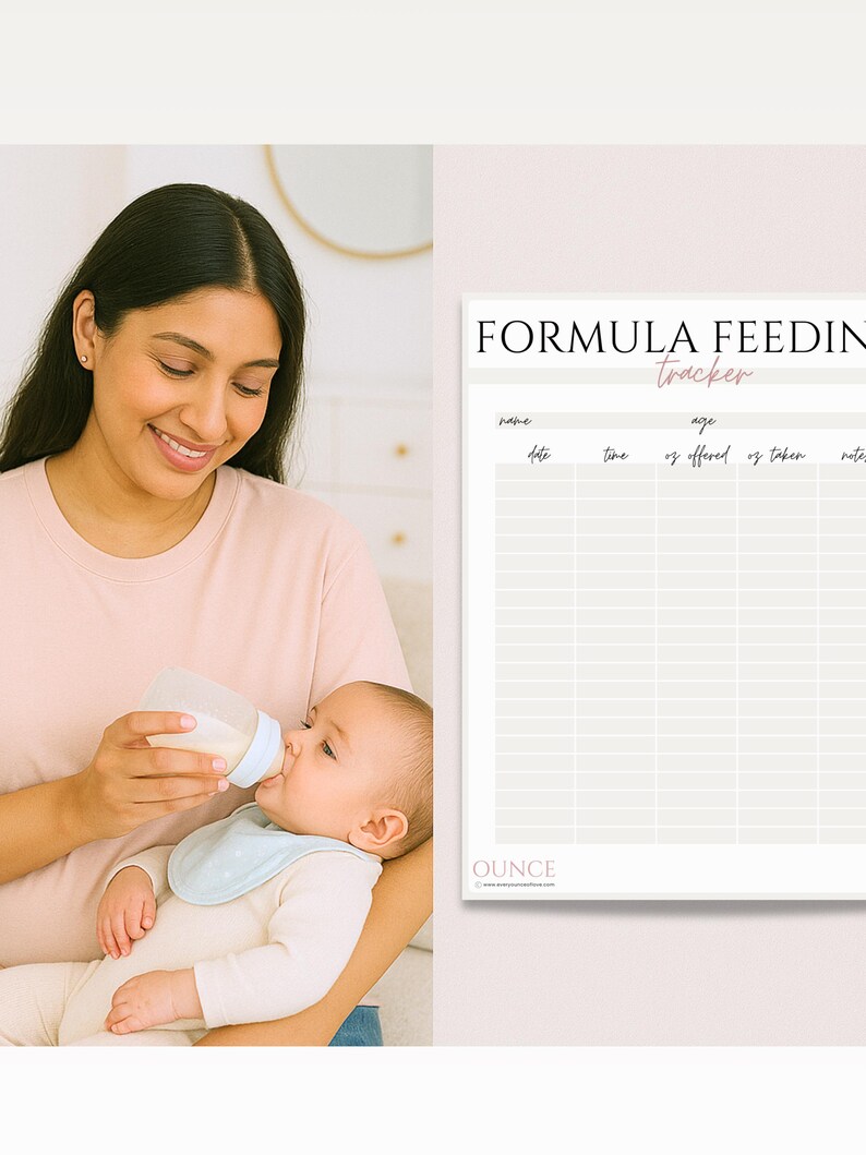 Formula Feeding Tracker Baby Bottle Feeding Schedule Tracking Sheet ...