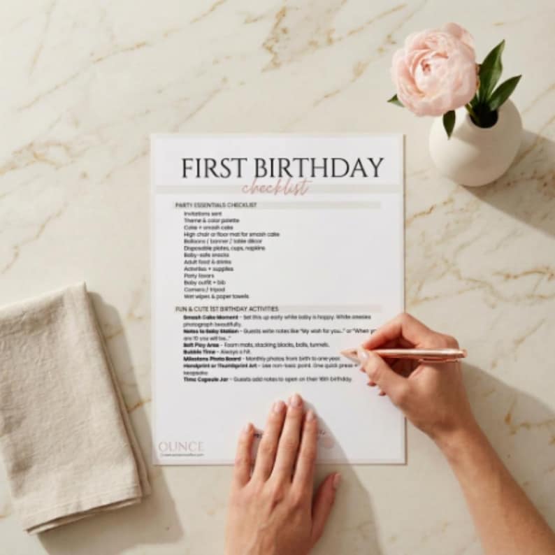 First Birthday Party Checklist With Timeline Themes Activities ...