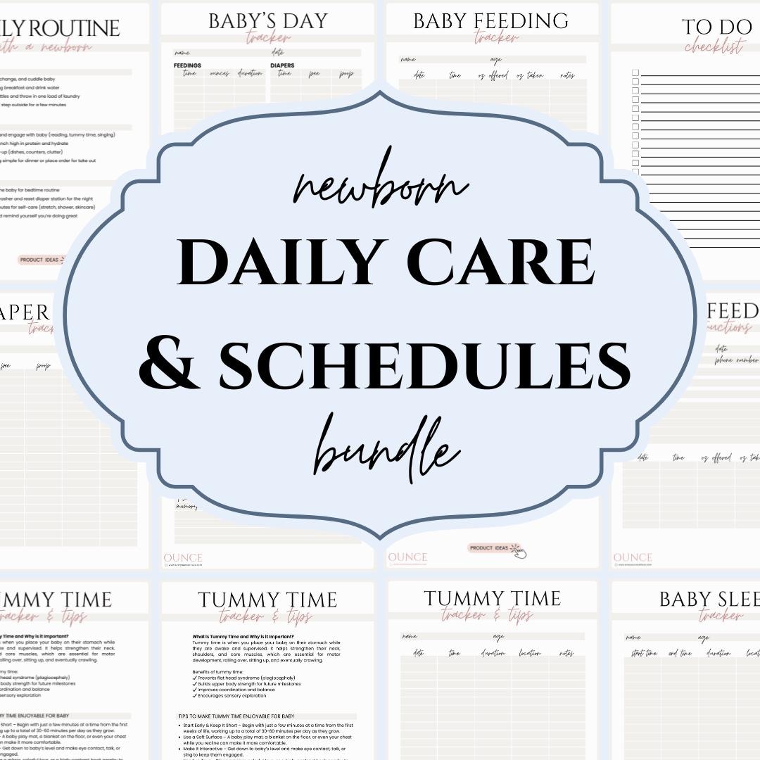 Baby Tracker Printable Nursery Organizer for Newborn Care Log Daily ...