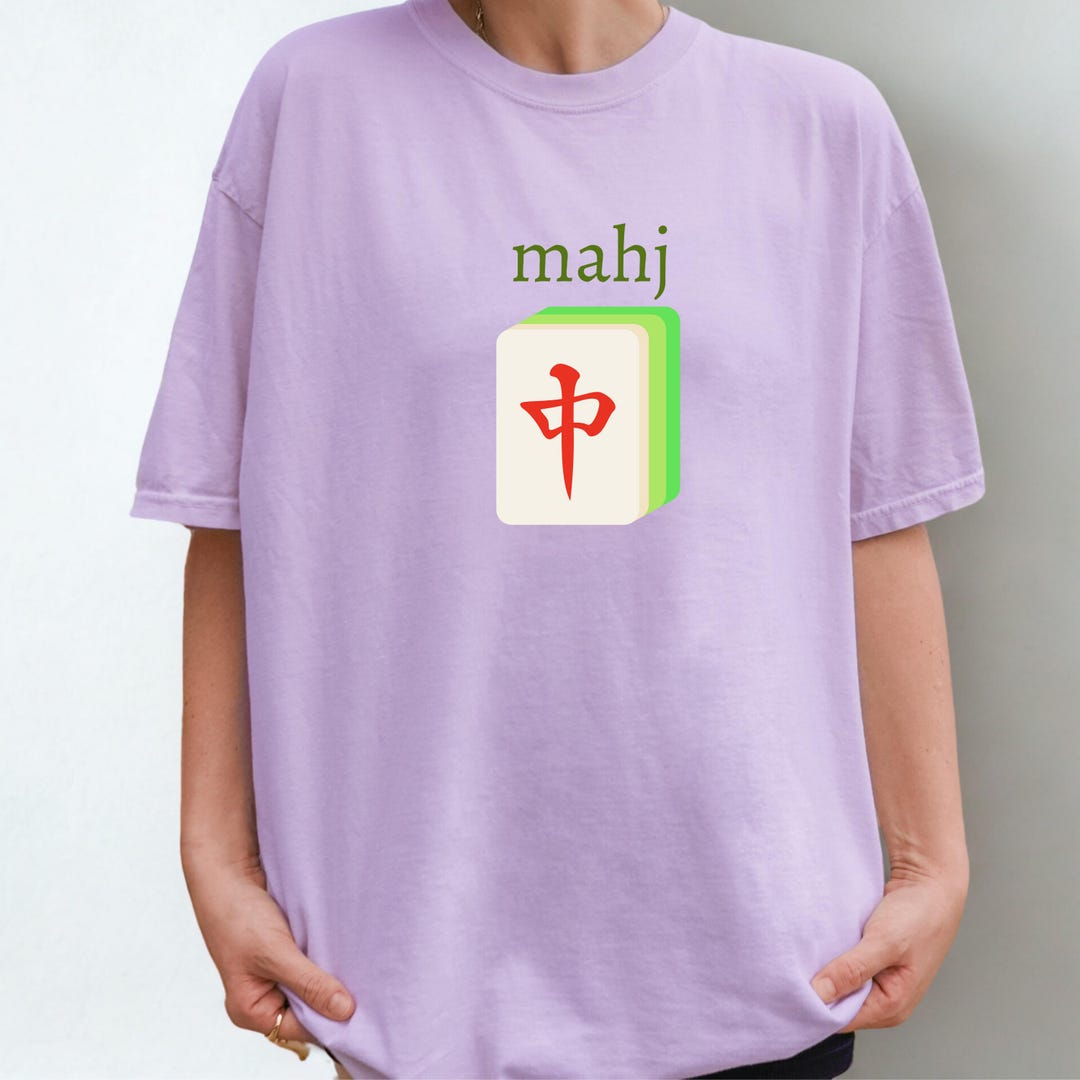 Comfort Colors* Mahjong Shirt, Mahjong Graphic Sweater, Casual Mahjong ...