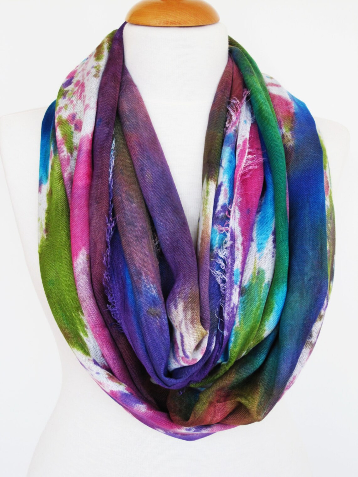 Rainbow Batik Colorful Cotton Unisex Scarf, Gift - Etsy