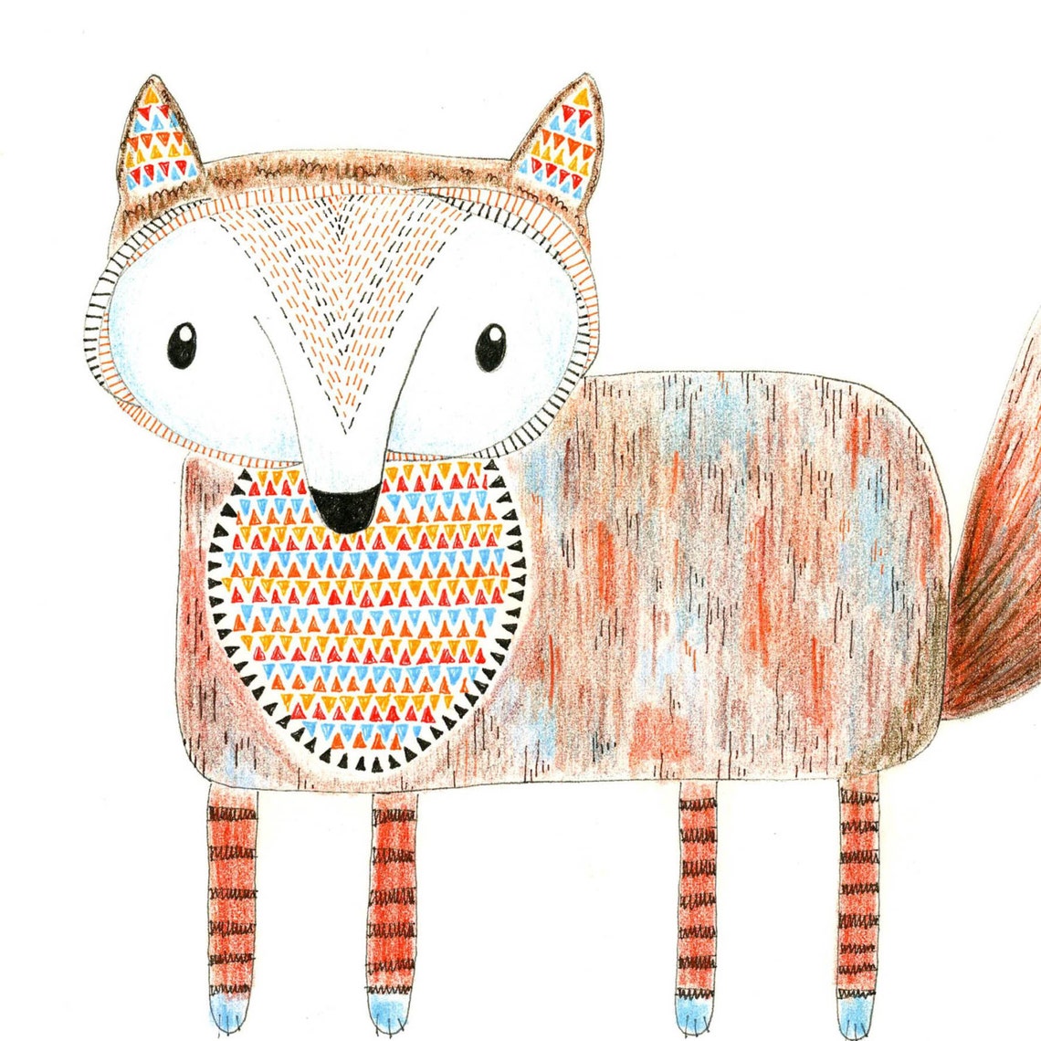 Kids Wall Art, Kids Art, Mister Fox - Fox Print - Limited Edition 8x10 ...