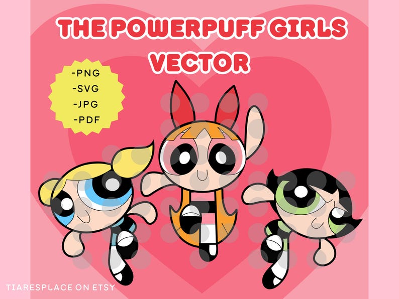 The Powerpuff Girls Vector - Etsy