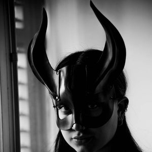 Bull Mask. Devil Mask. Leather Mask. Modeled Leather Mask - Etsy