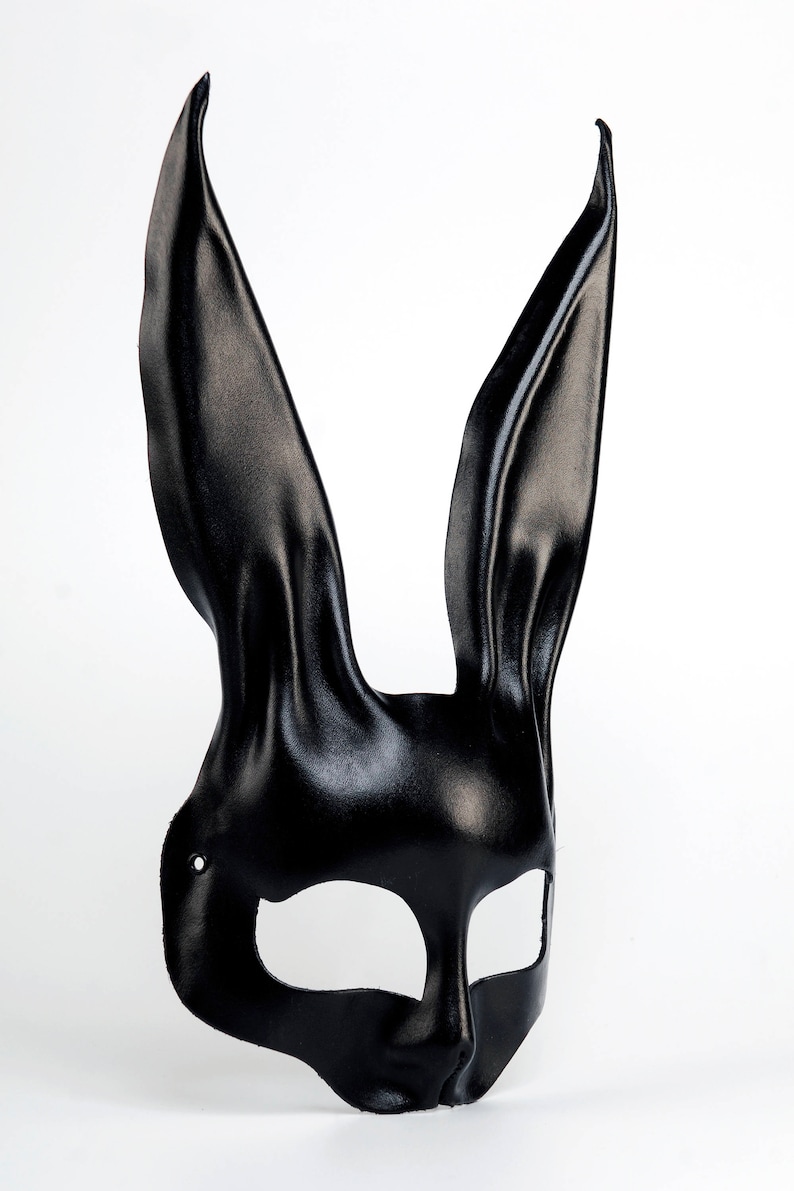 Rabbit leather mask | Etsy