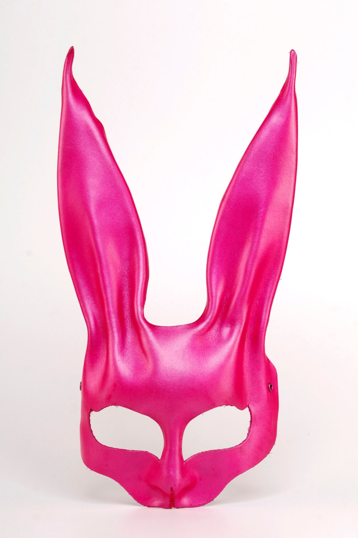 Rabbit Mask Made in Leather Rabbit Mask in Pink Leather | Etsy