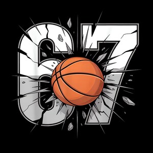 67 Basketball PNG, Sports Number Clipart, Cracked Wall Effect Design ...