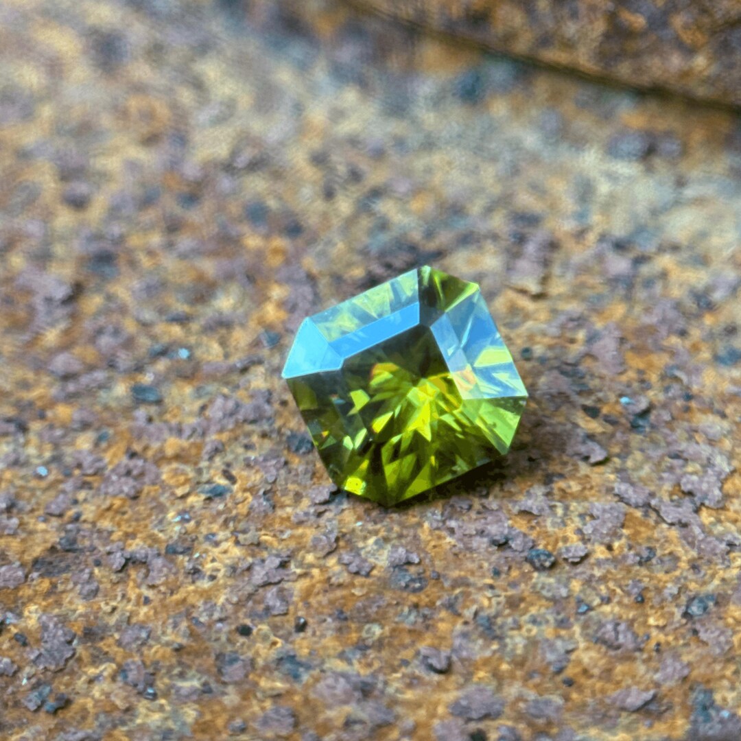 3.35ct Octagon Shape Stepped Cut Yellow Sphene - Etsy
