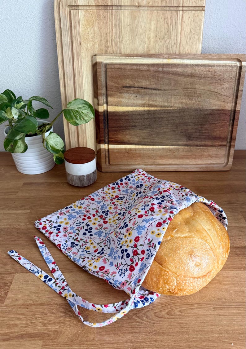 Bread Bag: Ditsy Floral, Round or Sandwich Loaf | 100% Cotton ...