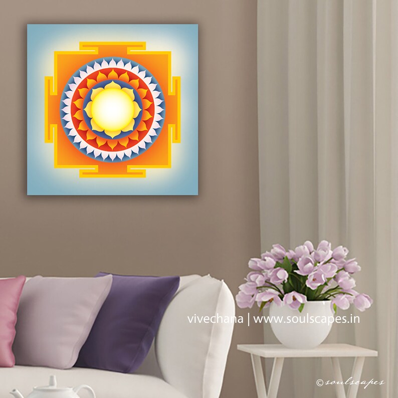 Goddess Sarvamangala (all Auspicious) Yantra Giclee Canvas Art Print - Etsy