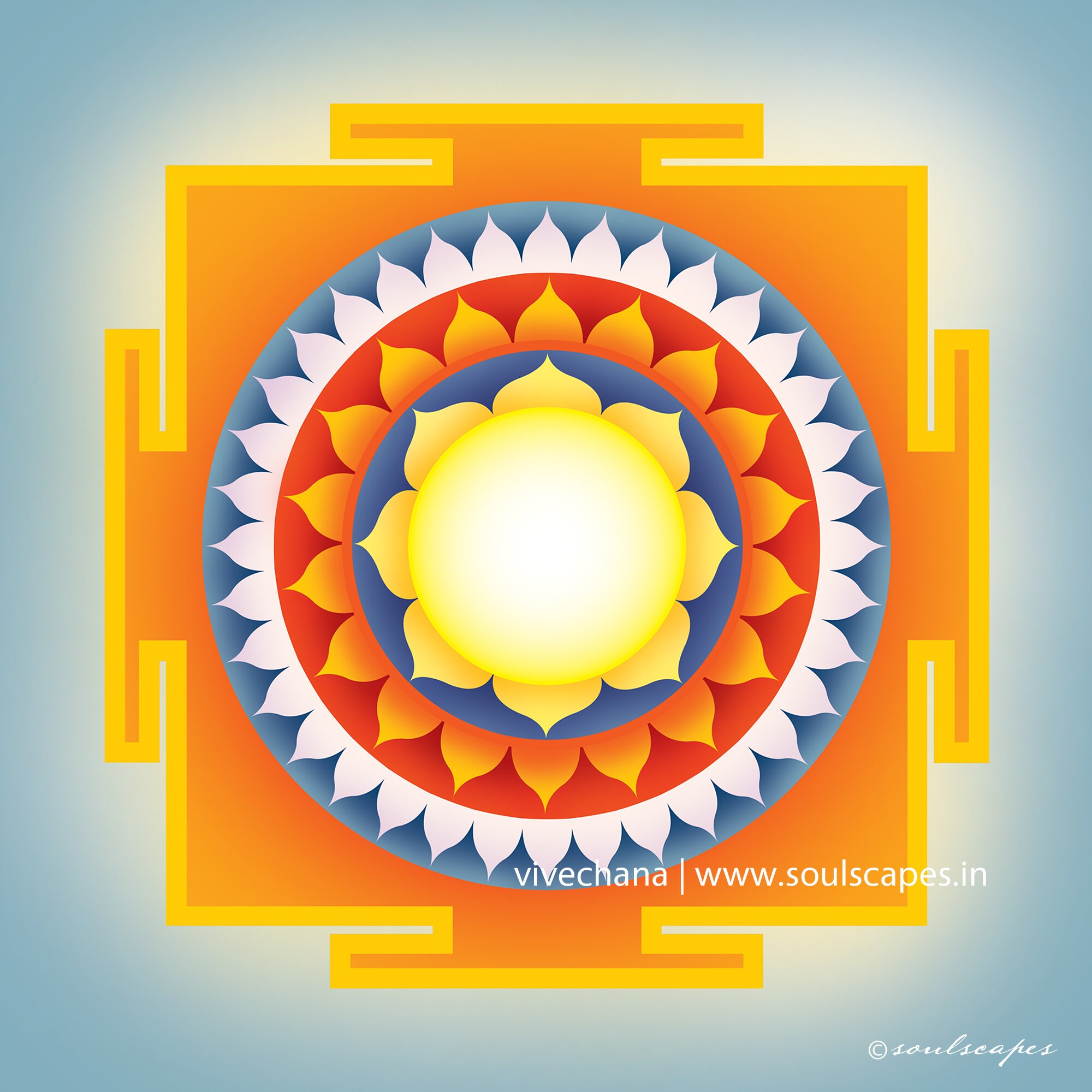 Goddess Sarvamangala (all Auspicious) Yantra Giclee Canvas Art Print - Etsy