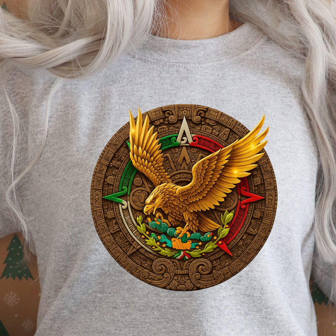 Gold Aztec Eagle PNG | Mexican Flag Art (PNG) - Etsy