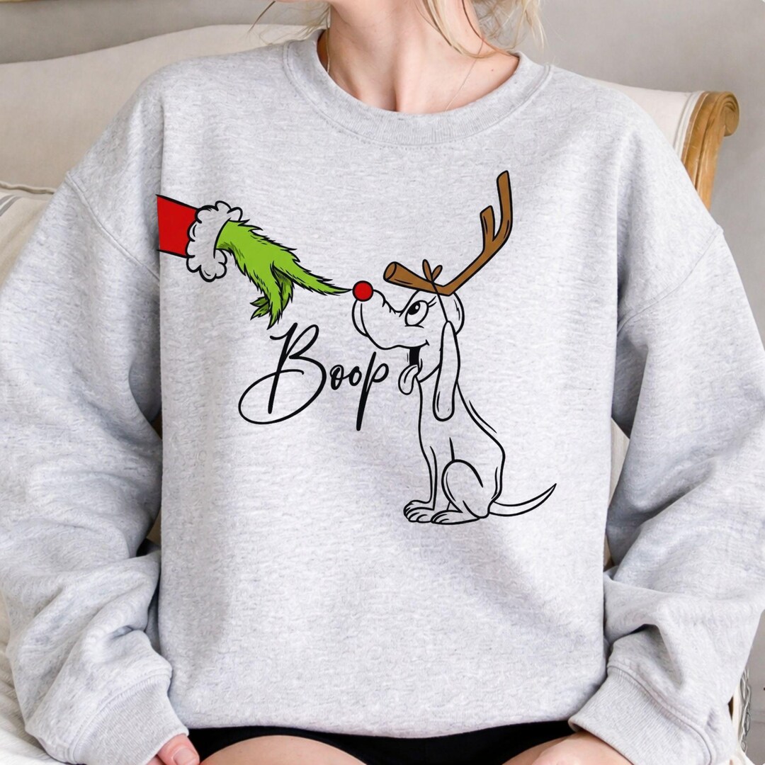 Cute Dog Boop Nose PNG | Holiday Puppy Boop Nose Sublimation | Reindeer ...