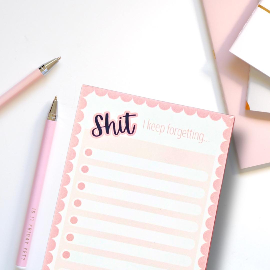 Funny to Do List Notepad – "shit I Keep Forgetting" Memo Pad - Etsy