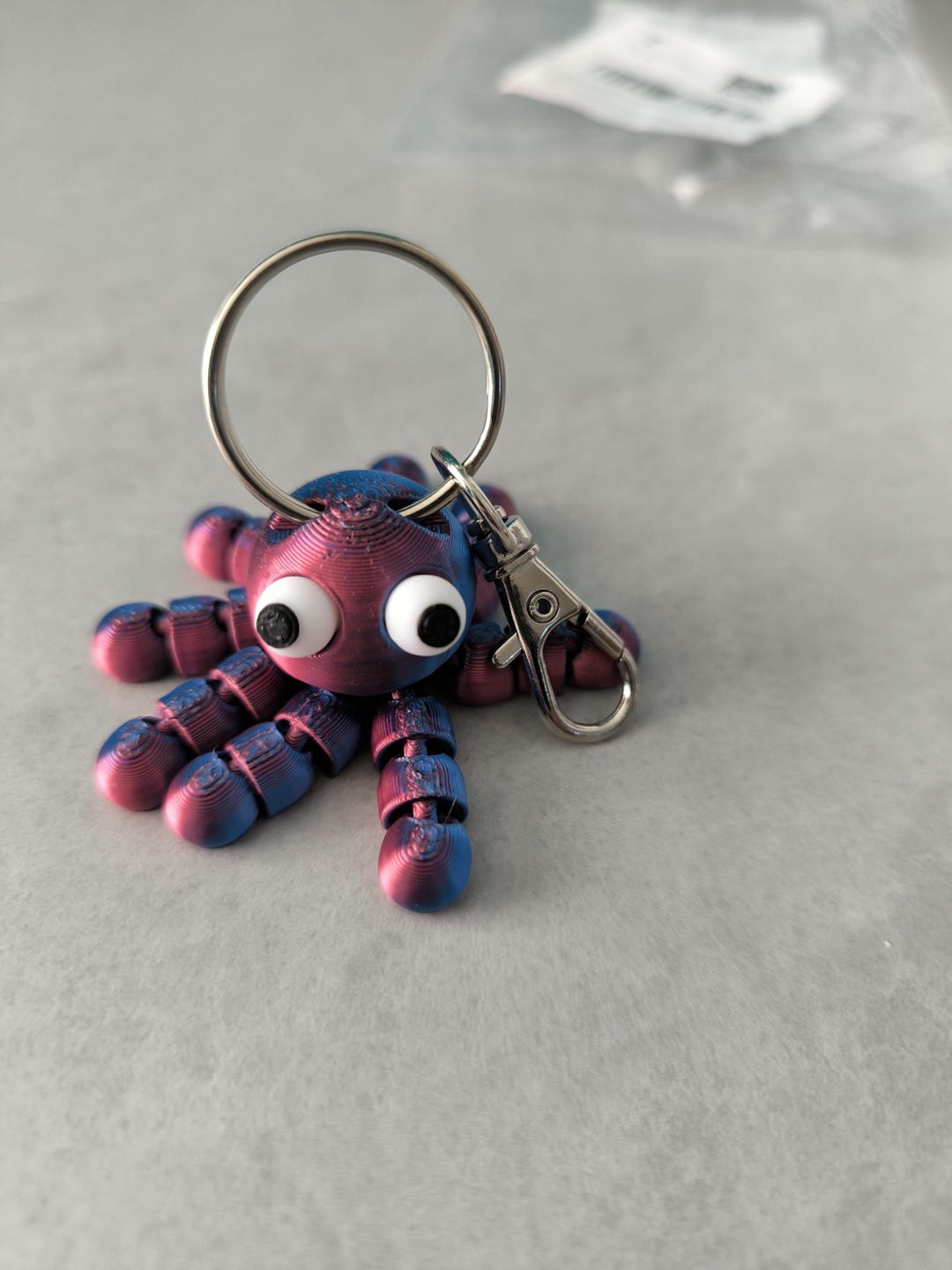 3D Printed Articulated Octopus Keychain - Etsy