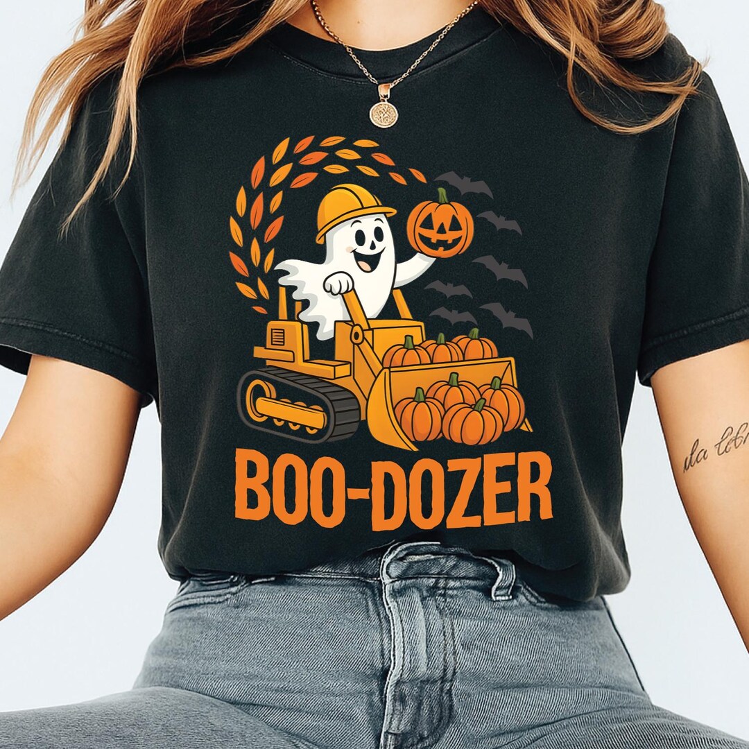 Boo Dozer Png, Boy Fall PNG Halloween, Kid Funny Pumpkin, Tractor Cute ...