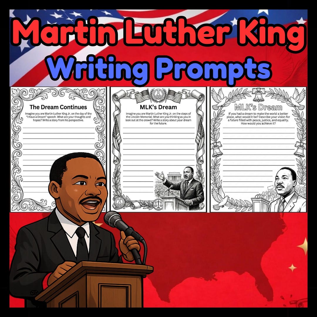 Martin Luther King Jr. Writing Prompts - MLK Day Activities & I Have a ...