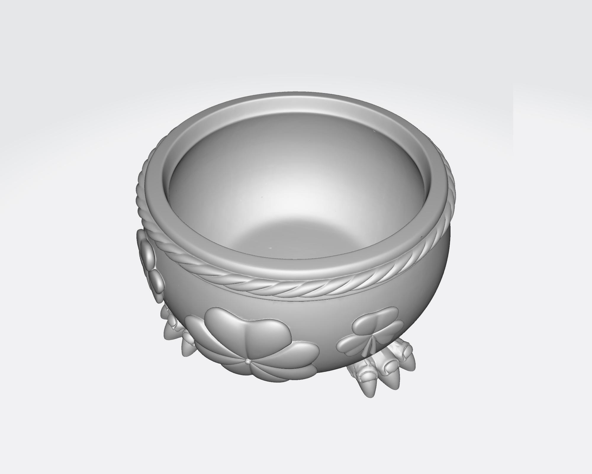 Shamrock Cauldron 3D Print File, St Patrick's Day Decor (STL/OBJ ...