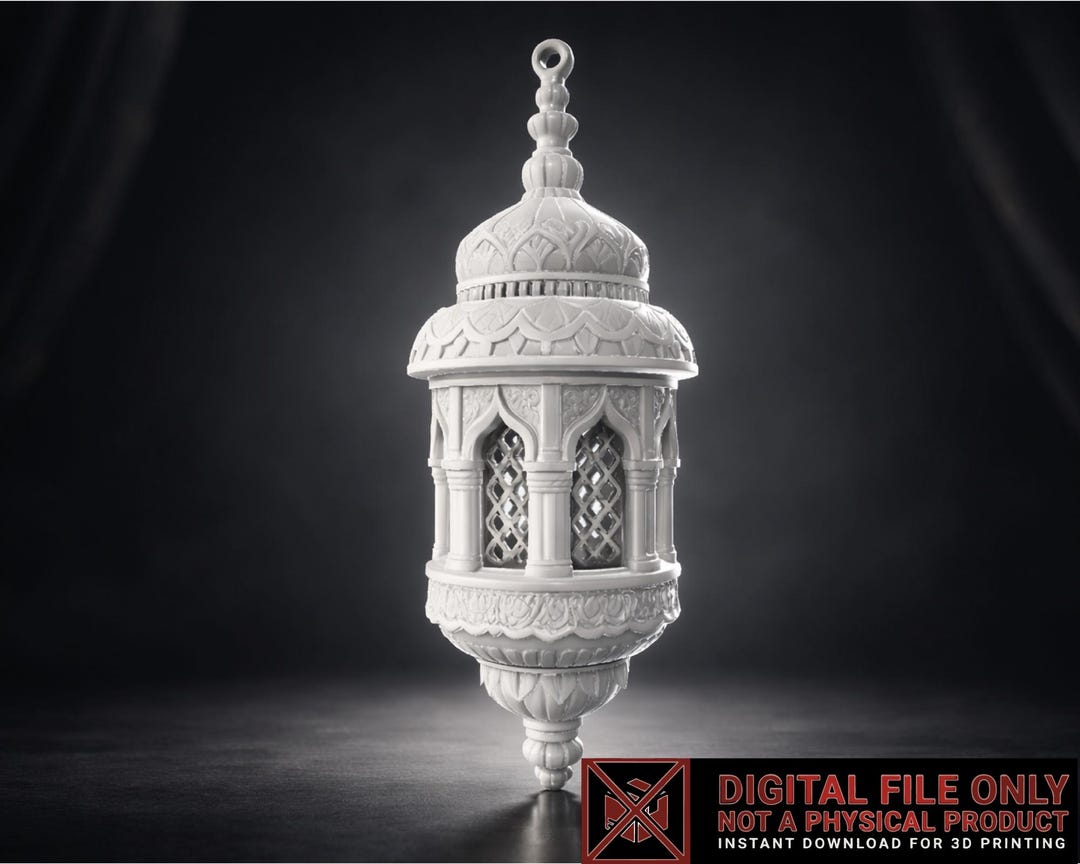 Lantern STL File, 3D Print Model, Ornate Islamic Lamp, Ramadan ...