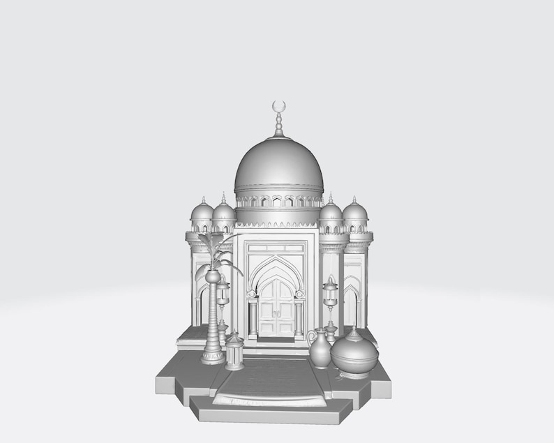 Islamic Mosque STL 3D Model | Ramadan Decor 3D Print File | Arabic ...