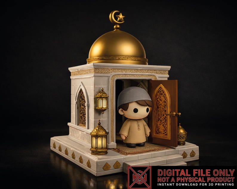 Ramadan Mosque STL 3D Print File, Islamic Decor Figurine, Cute Muslim ...