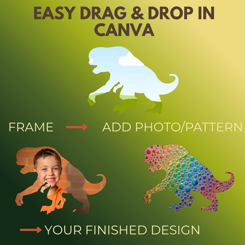 20+ Carnivore Dinosaur Canva Frames | T-rex, Velociraptor, Raptor ...