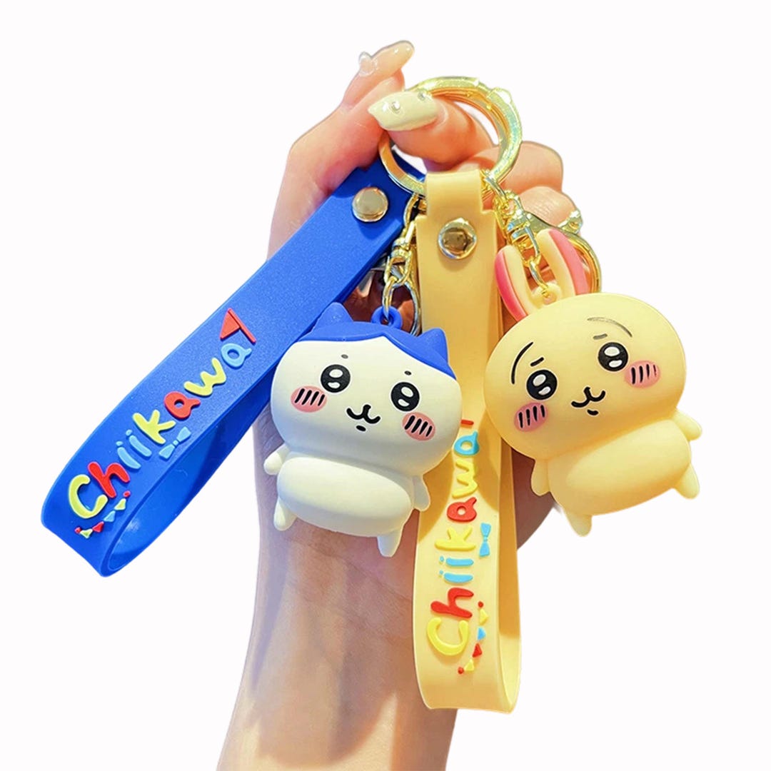 Chiikawa Keychain – Cute Japanese Anime Cartoon Acrylic Keyring ...