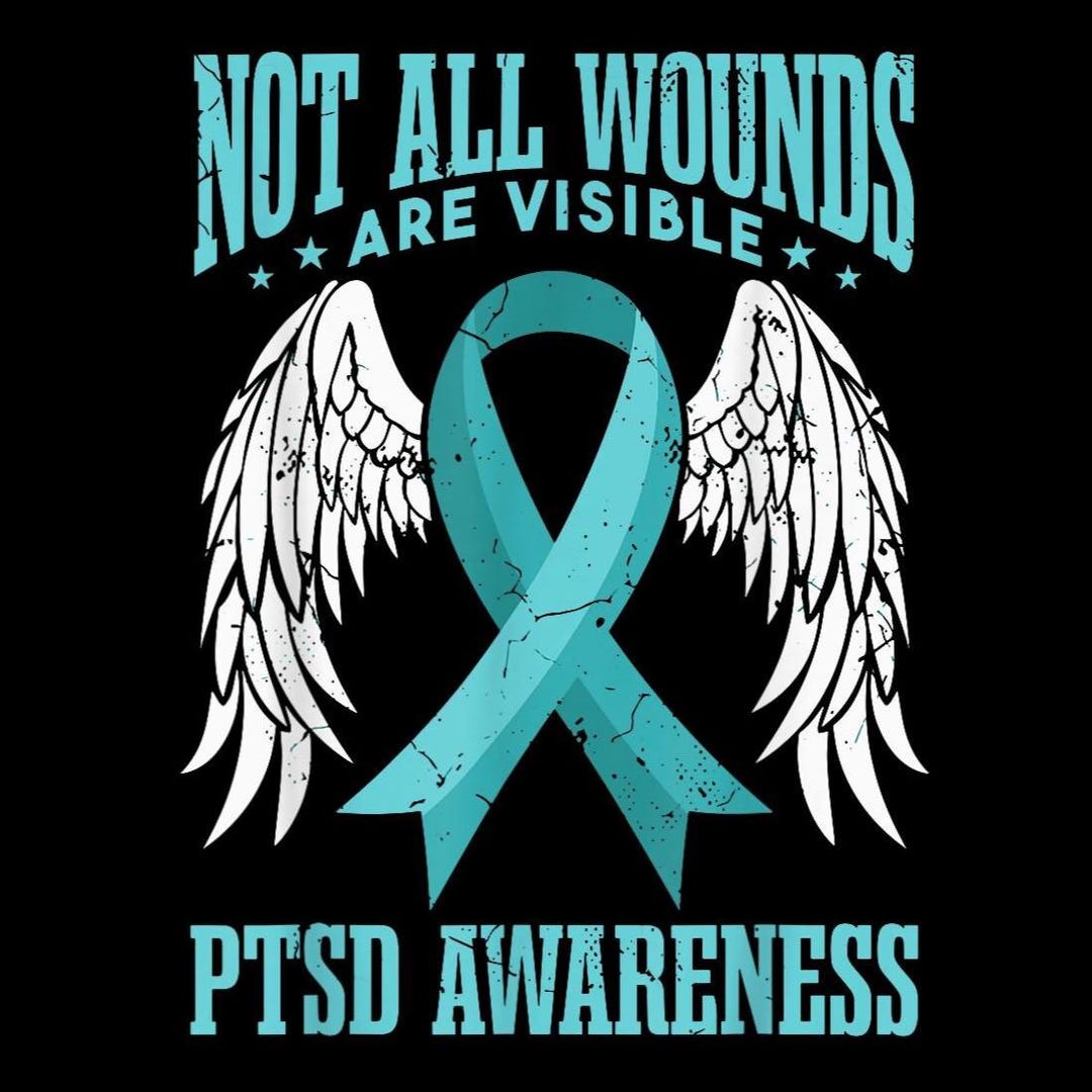 Not All Wounds Are Visible PNG, PTSD Awareness Digital Download, Teal ...