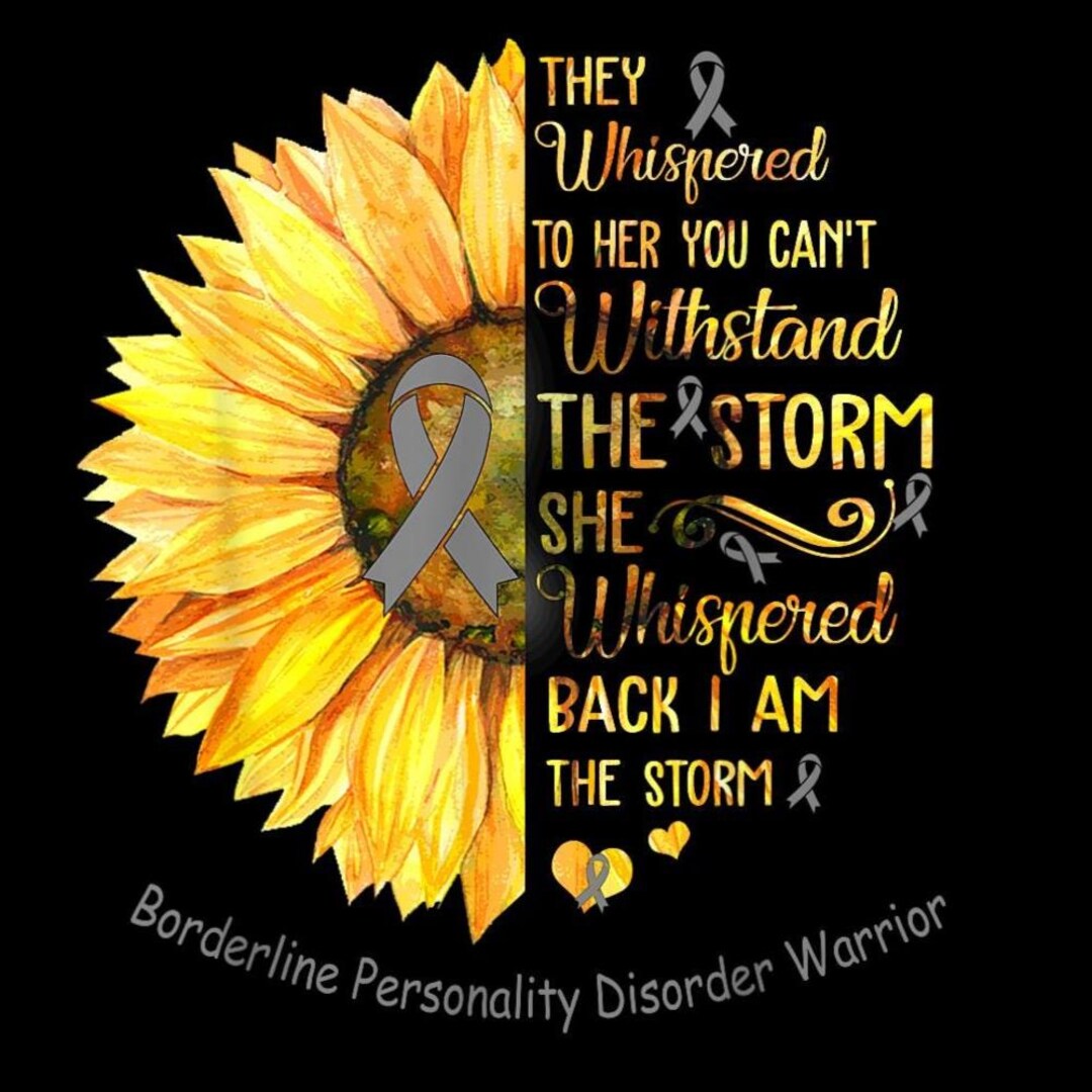 I Am the Storm PNG, Borderline Personality Disorder Awareness Digital ...