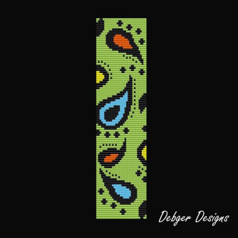 Bead Pattern Loom(bracelet Cuff)-paisley - Etsy