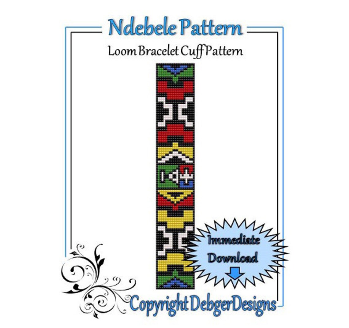 Bead Pattern Loom(bracelet Cuff)-ndebele Pattern - Etsy