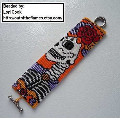 Bead Pattern Loom(bracelet Cuff)-sugar Skull Bride - Etsy