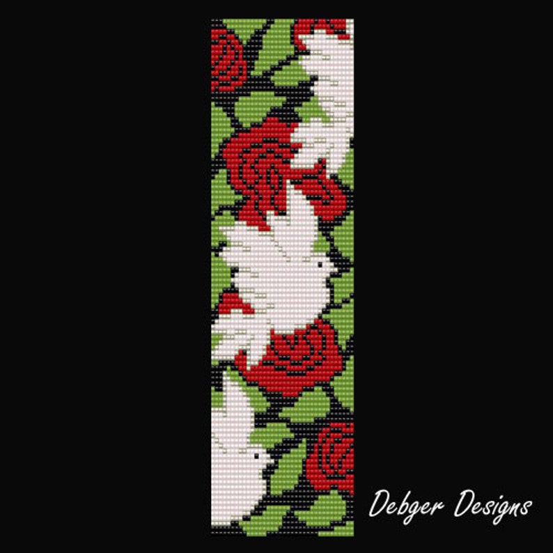 Bead Pattern Loom(bracelet Cuff)-dove Garden - Etsy