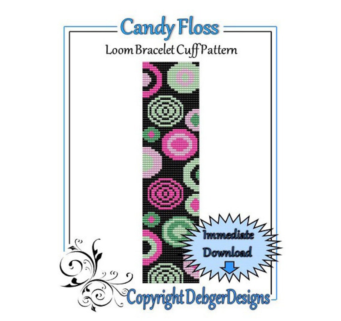Candy Floss - Loom Bracelet Cuff Pattern - Etsy