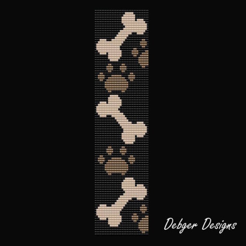 Bead Pattern Loom(bracelet Cuff)-give a Dog a Bone - Etsy