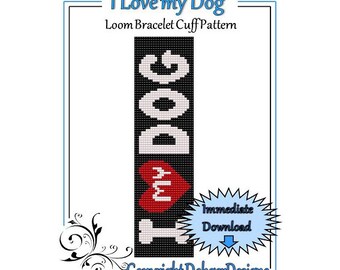 Loom Dog Pattern Beaded Cuff - Etsy