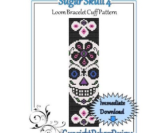 Bead Pattern Loom(bracelet Cuff)-sugar Skull Guadalupe - Etsy