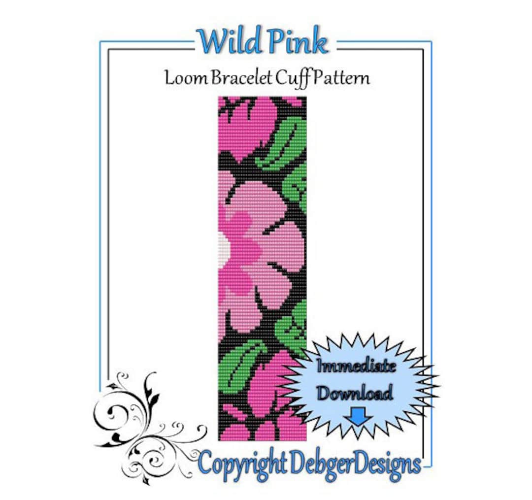 Bead Pattern Loom(bracelet Cuff)-wild Pink - Etsy
