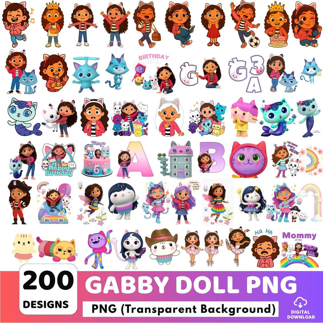 Gabby Doll SVG PNG Bundle | 200 Cute Designs (digital Download) - Etsy