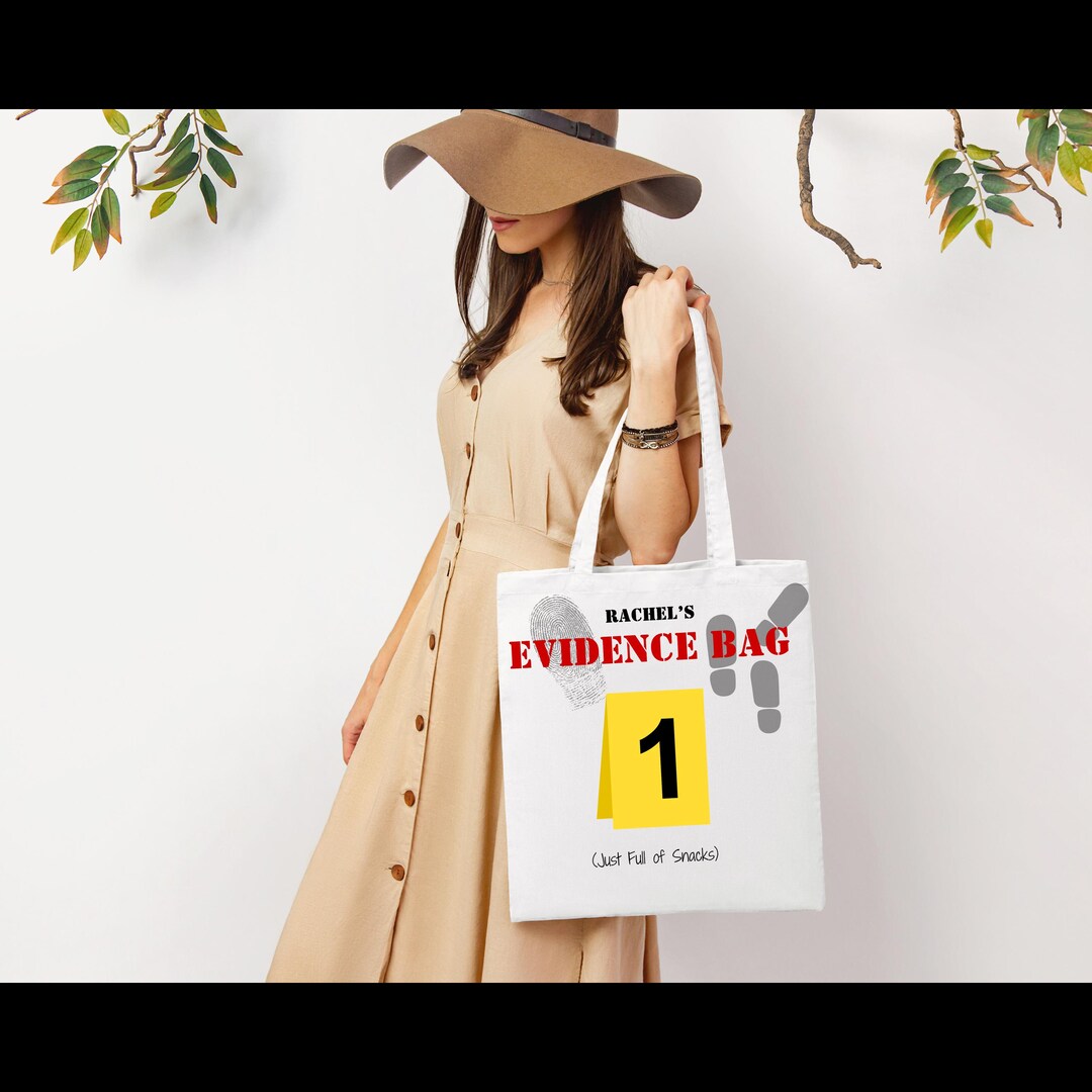 Personalized Evidence Bag Tote Bag, Funny True Crime Gift for Women, Murder Podcast Lover ...