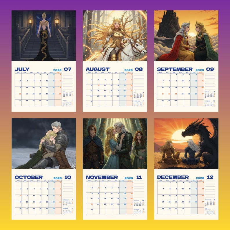Thornes of Glass 2026 Calendar, Dragon Monthly Wall Calendar, TV Show ...