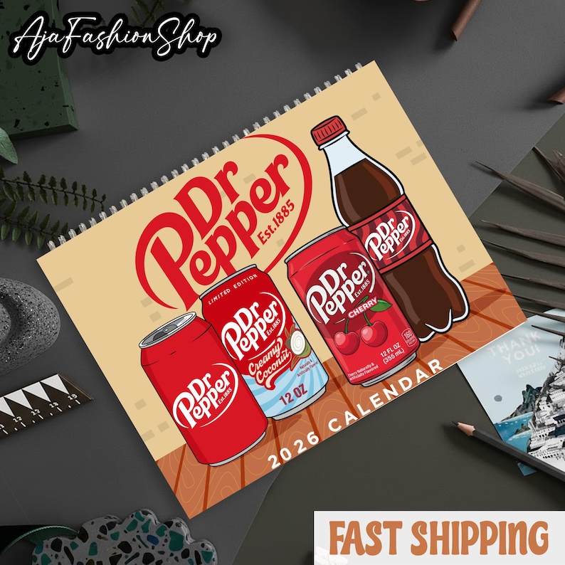 Retro Soda Calendar 2026, Classic American Soft Drink Art, Vintage Cola ...