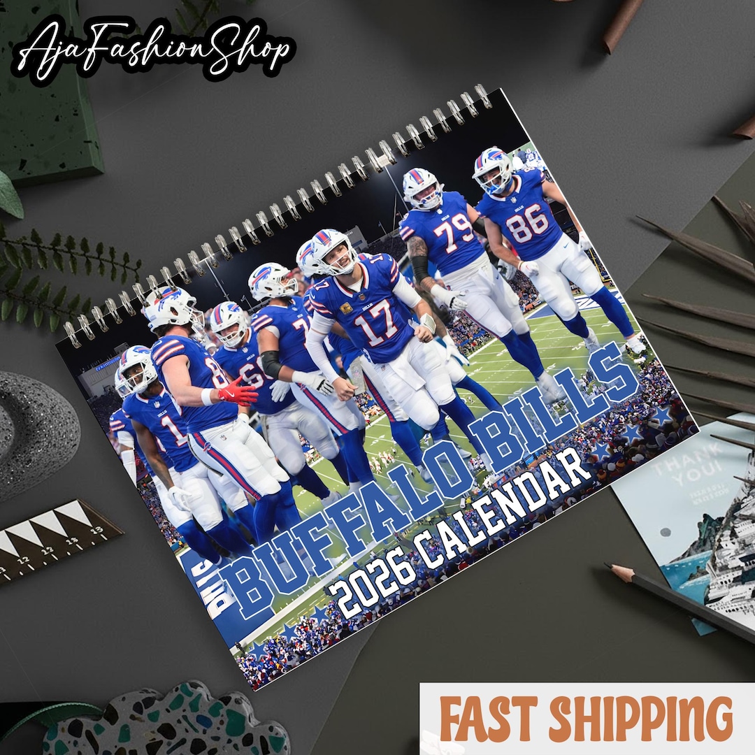 American Football Calendar 2026, Blue & White Football Wall Calendar ...
