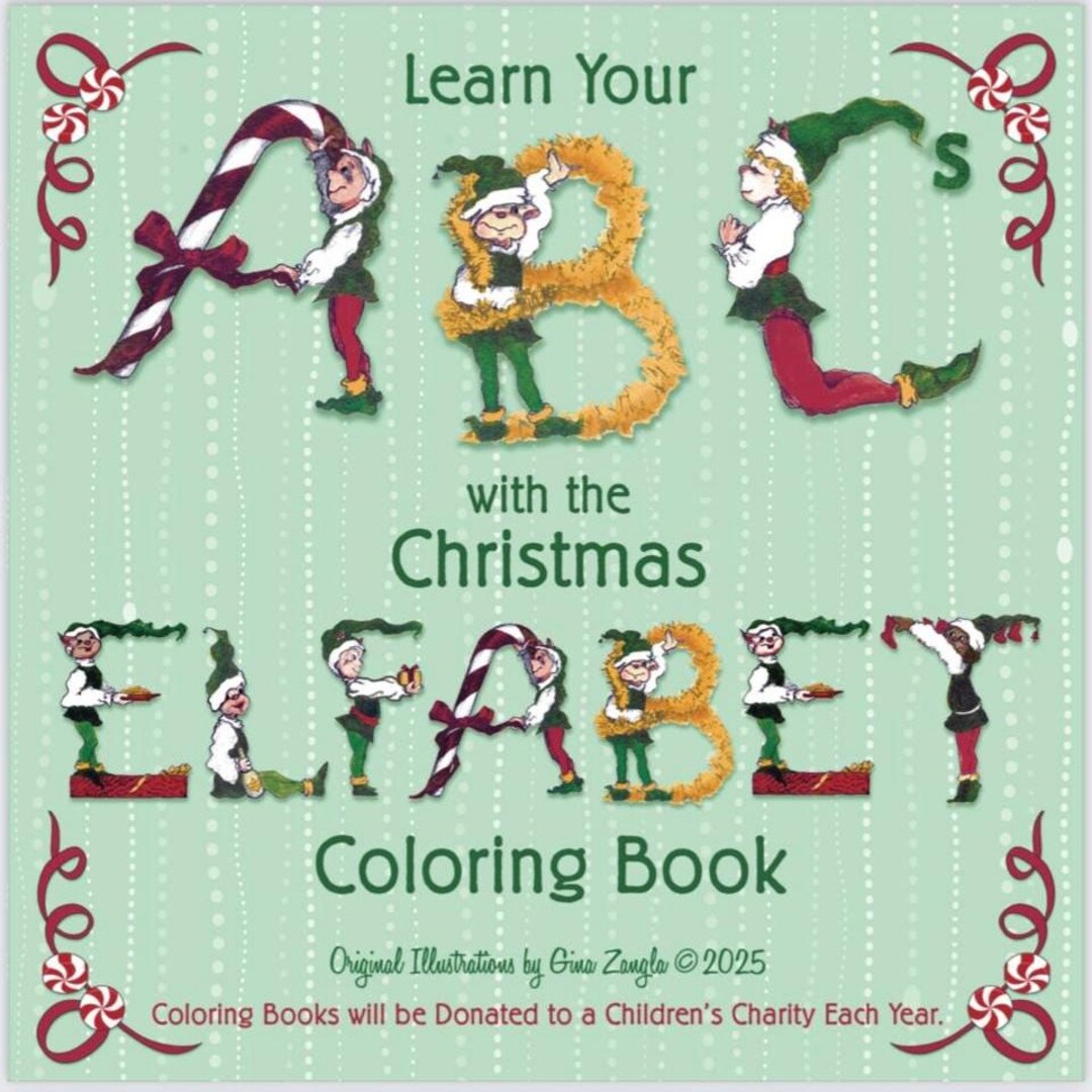 Learn Your A,b,c’s Elfabet Christmas Coloring Book - Etsy