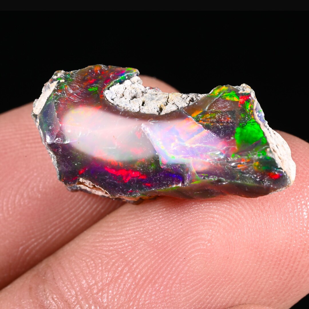 Fire Opal Rough, Ethiopian Black Fire Opal Raw Cut Grades Rough, Opal ...