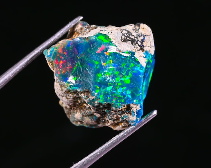 Black Dry Opal Rough, 14.20 Cts, Black Opal for Jewelry Making, Natural ...