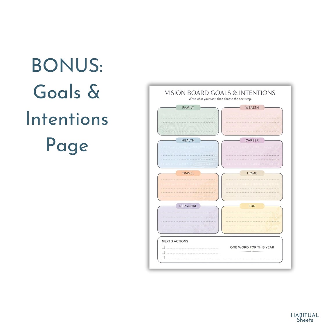 Vision Board Kit | Printable Collage Sheets + Word Tiles + Affirmations ...