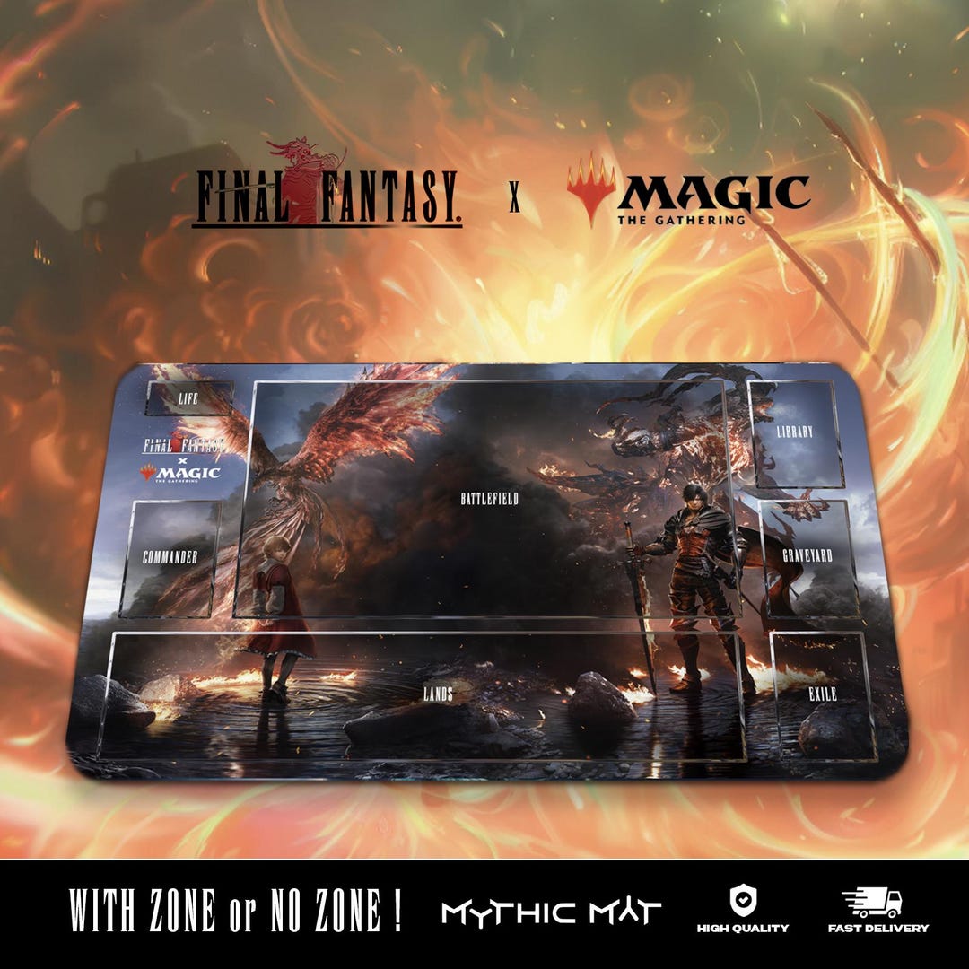 MTG X FF Playmat/deskmat | TCG Mat 24x14" (60x35cm) | Ultra High ...