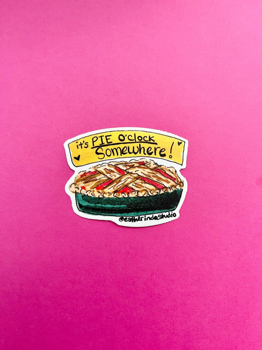 It's Pie O' Clock Somewhere Sticker - Etsy