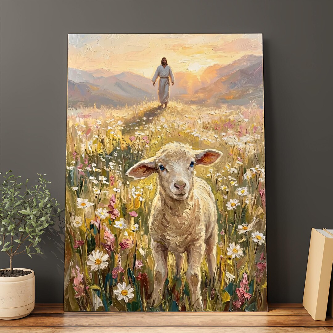 Jesus Good Shepherd Lamb Printable, Christian Wall Art, Faith ...